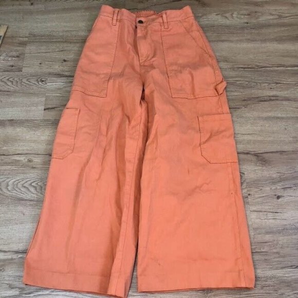 Lazy Oaf | Pants & Jumpsuits | Lazy Oaf Orange Cargo Carpenter Pants ...